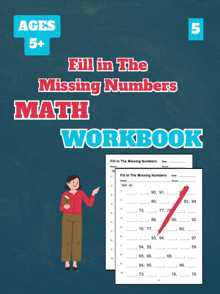 Fill in The Missing Numbers Math Workbook, Level 5 | PDF