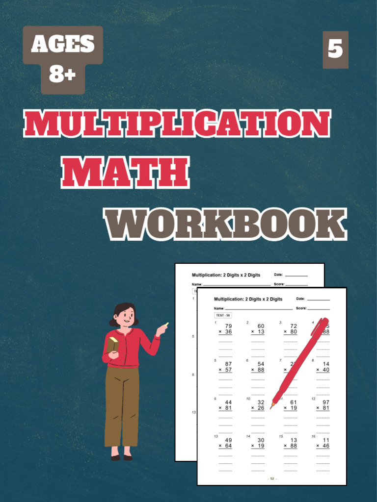 Multiplication Math Workbook, Level 5 | PDF