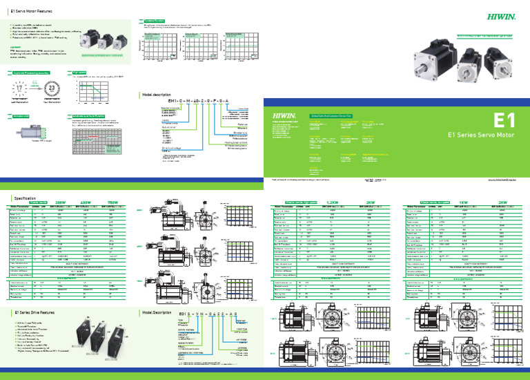 E1 Series Servo Motor Overview | PDF