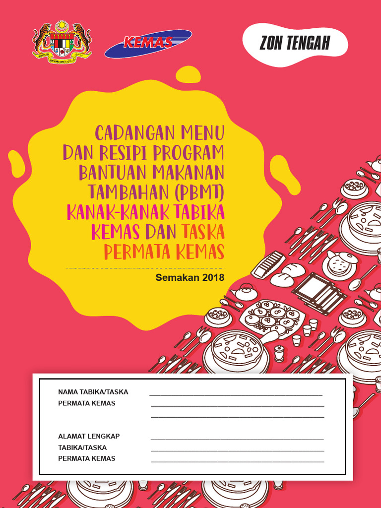 Cadangan Menu Dan Resepi Tabika Taska (Tengah) - 5 | PDF