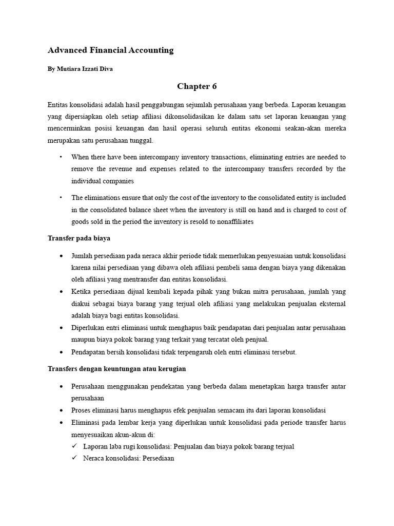 Advanced Financial Accounting - Review UAS | PDF Advanced Financial Accounting - Review UAS | PDF