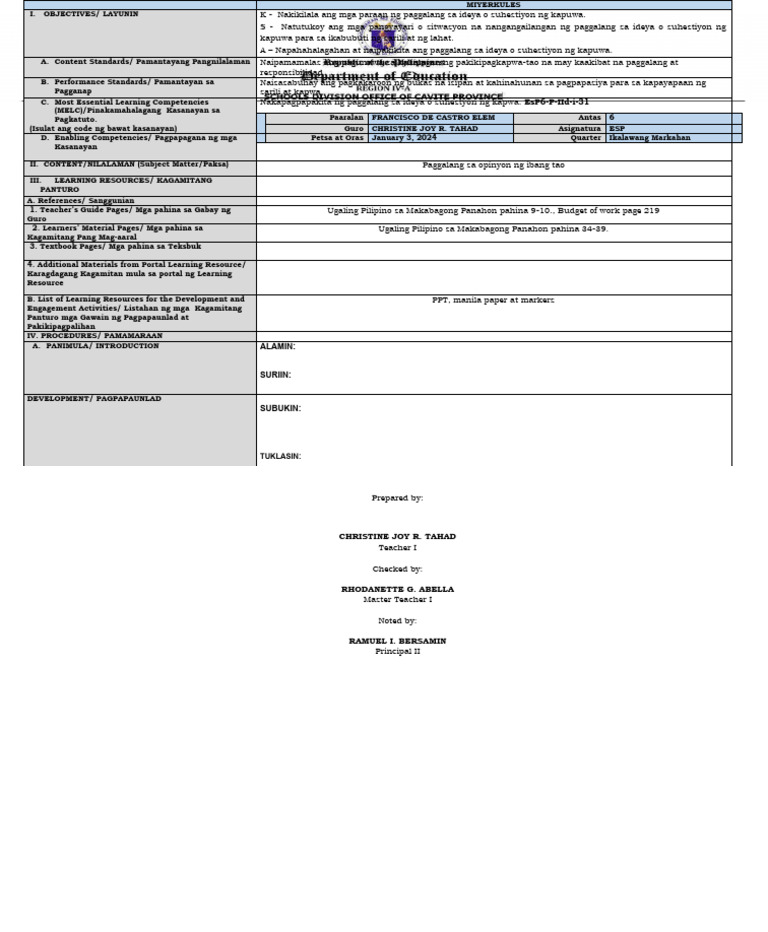 Q2 - Esp-Week6 Day3 | PDF