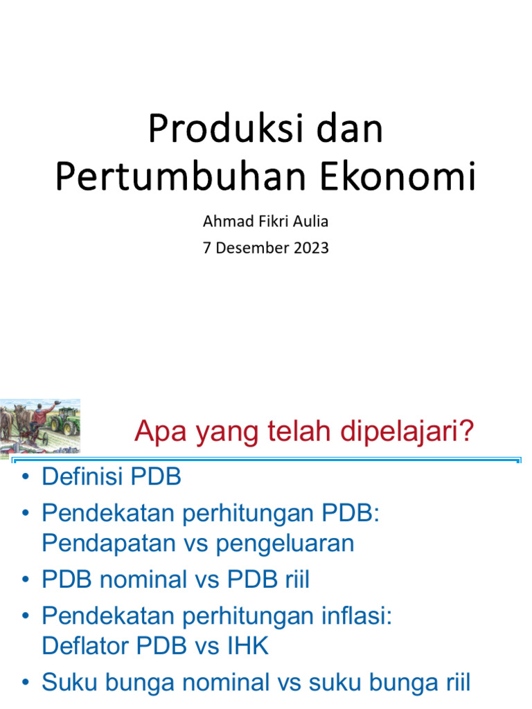 Produksi Dan Pertumbuhan Ekonomi | PDF