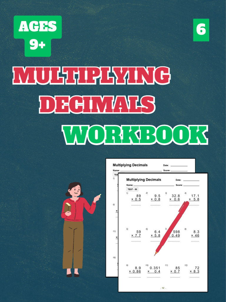 Multiplying Decimals Workbook, Level 6 | PDF | Teaching Methods & Materials