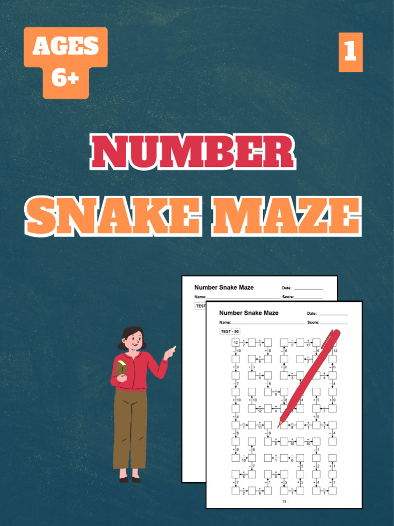 Number Snake Maze, Level 1 | PDF | Teaching Methods & Materials