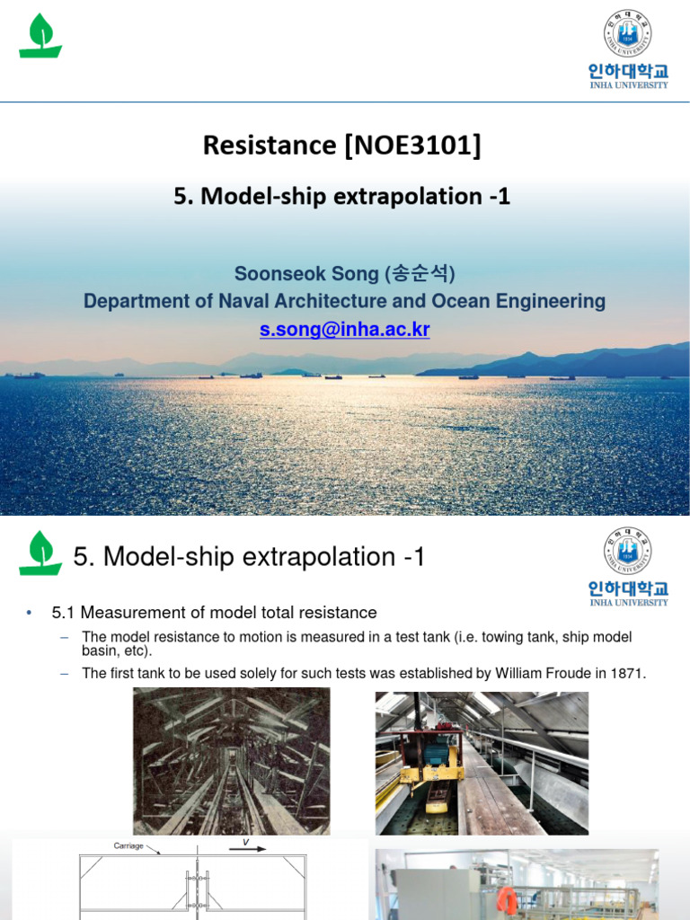 Ship Resistance Measurement Techniques | PDF | Drag (Physics ...