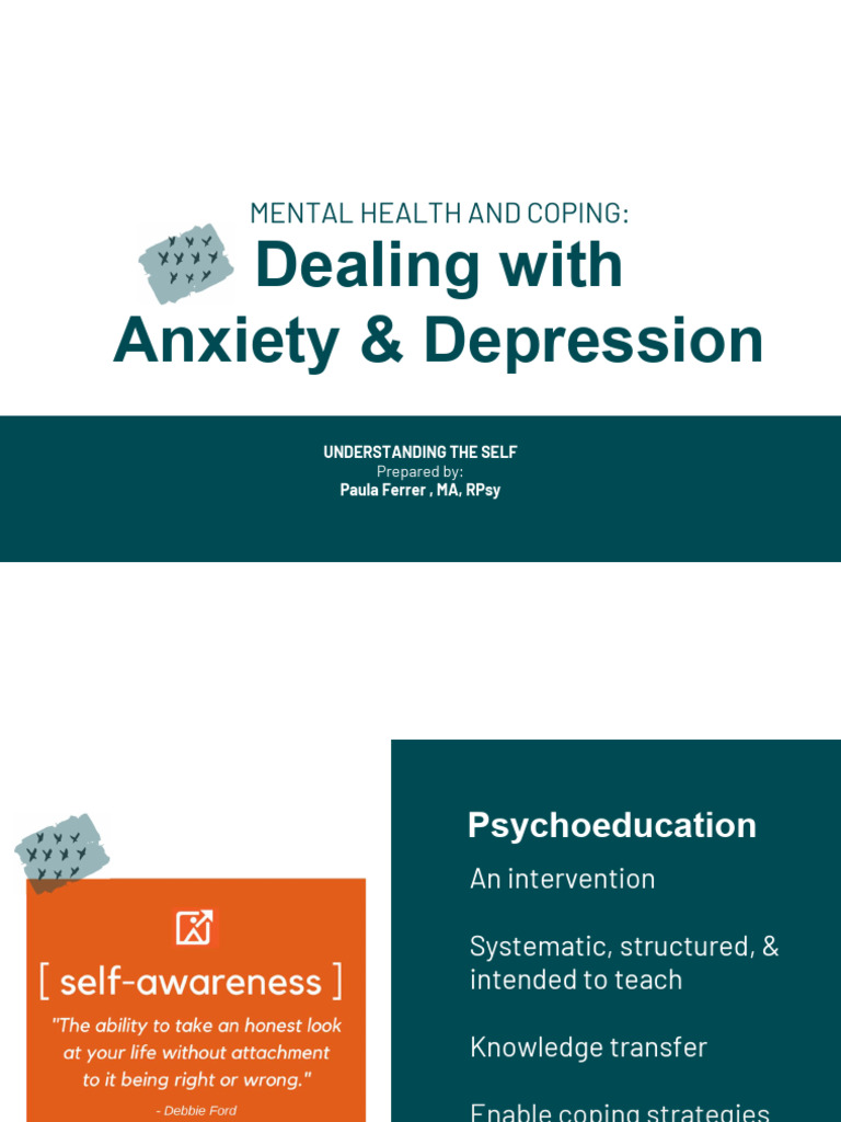 Unit 4 - Mental Health and Coping - Dealing With Anxiety and Depression ...