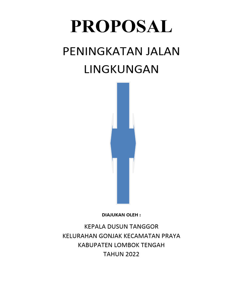 Proposal Jalan Lingkungan (Contoh 2) | PDF