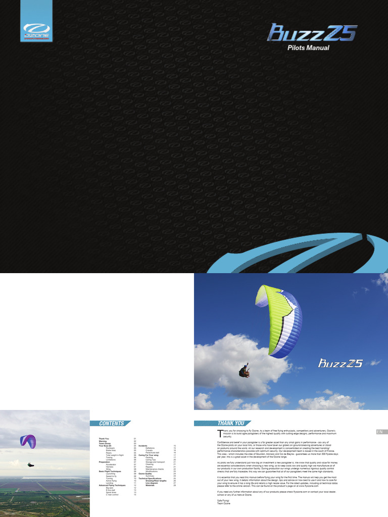 Buzz Z5 Manual EN | PDF | Glider (Sailplane) | Gliding