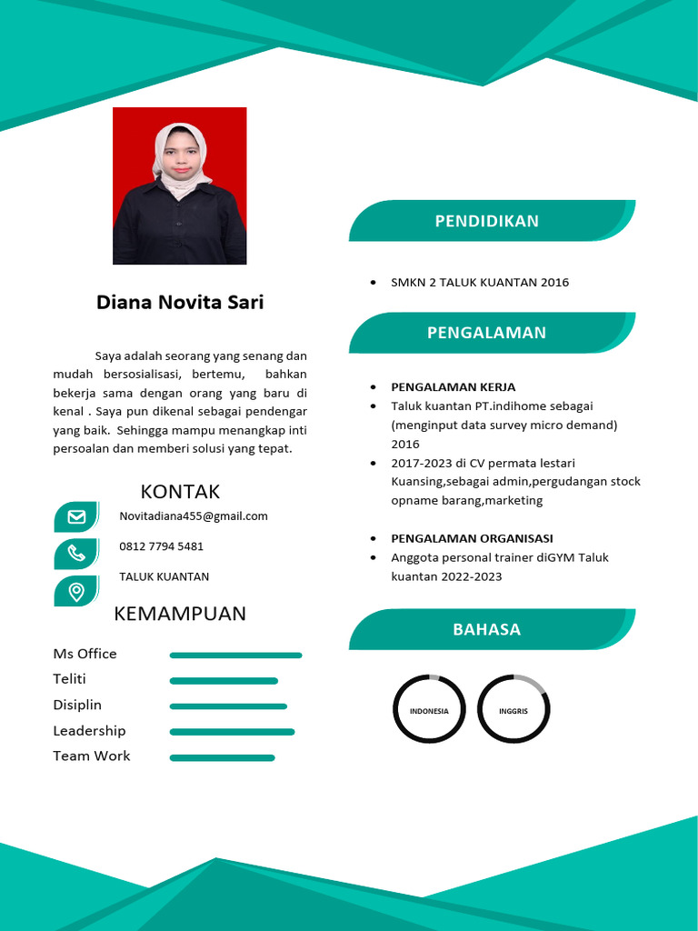 CV Diana Novita Sari | PDF