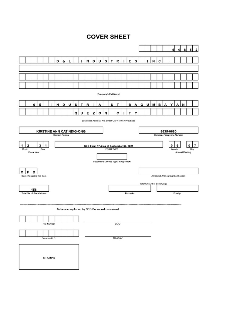 FS - DNL - 3RD Quarter 2021 | PDF