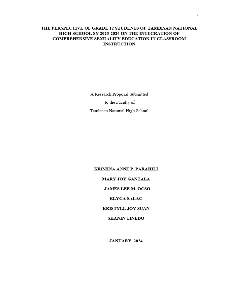 Spective of Grade 12 Students On The Integration of CSE | PDF