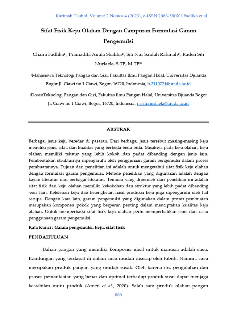 Keju Olahan Biokim | PDF