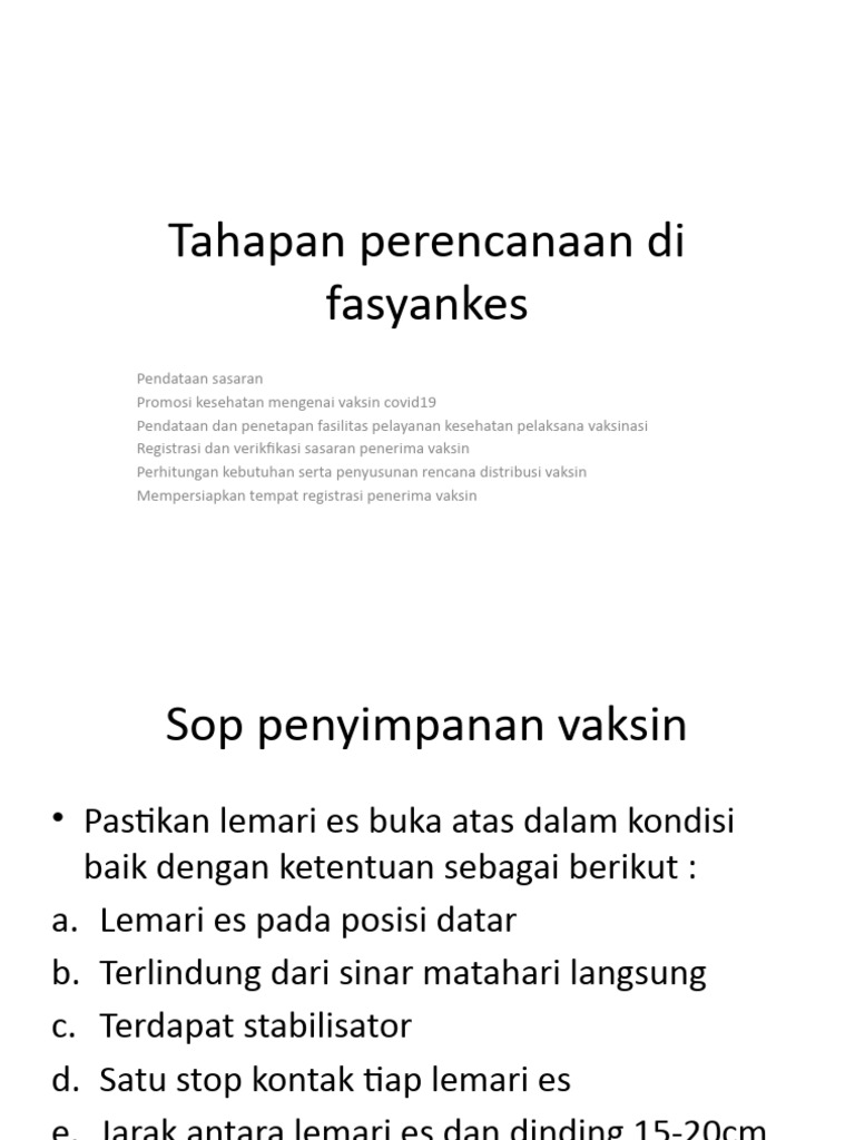 Tahapan Perencanaan Di Fasyankes | PDF