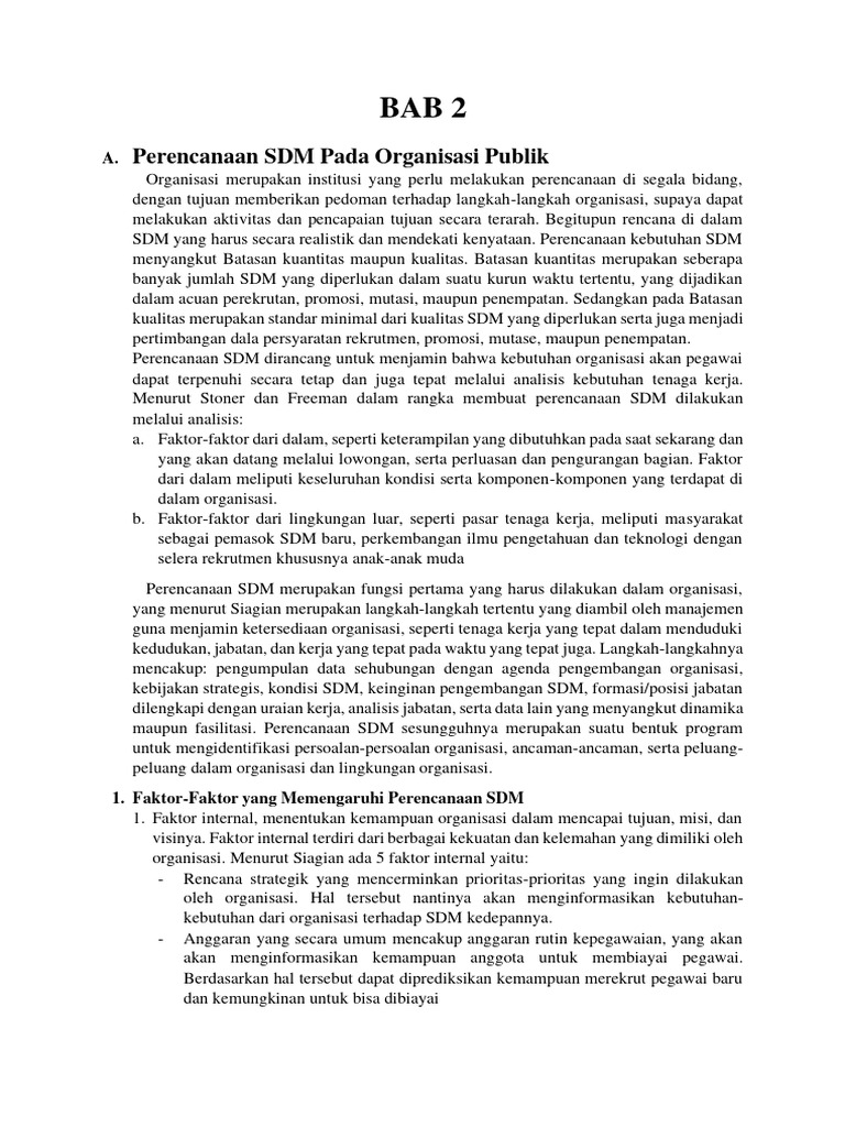 Bab 2 Materi Kelompok 1 MSDM | PDF