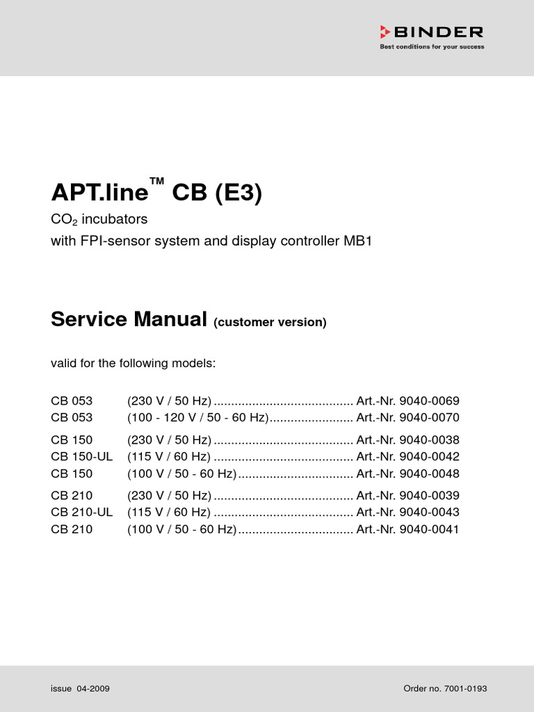 SM CB - 053 - 150 - 210 - E3 - Customer - Version - en | PDF