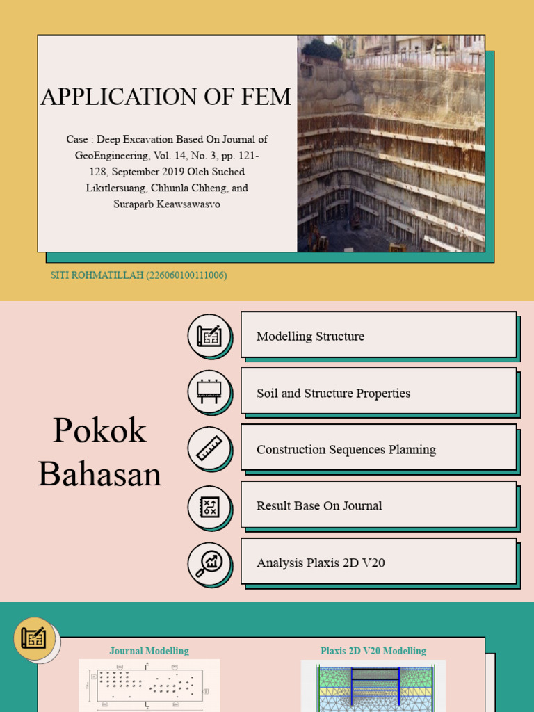Application of Fem (Deep Excavation) | PDF