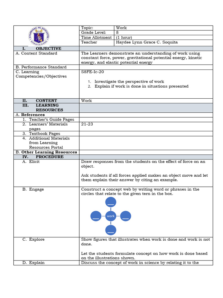 Work Cot | PDF | Learning | Force