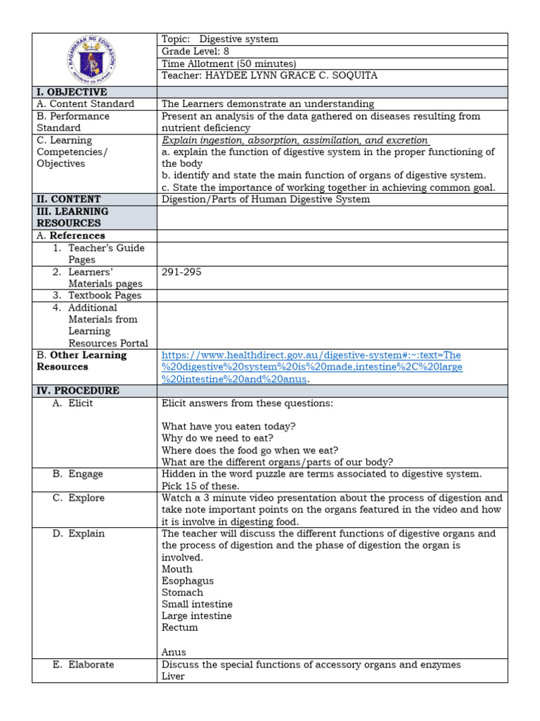 LP Digestive System | PDF