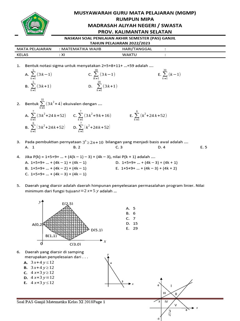 Naskah Soal Pas Ganjil 2022-2023 | PDF | Metode & Bahan Ajar
