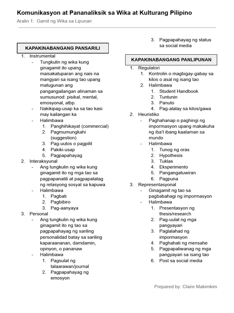 KPWKP Reviewer | PDF