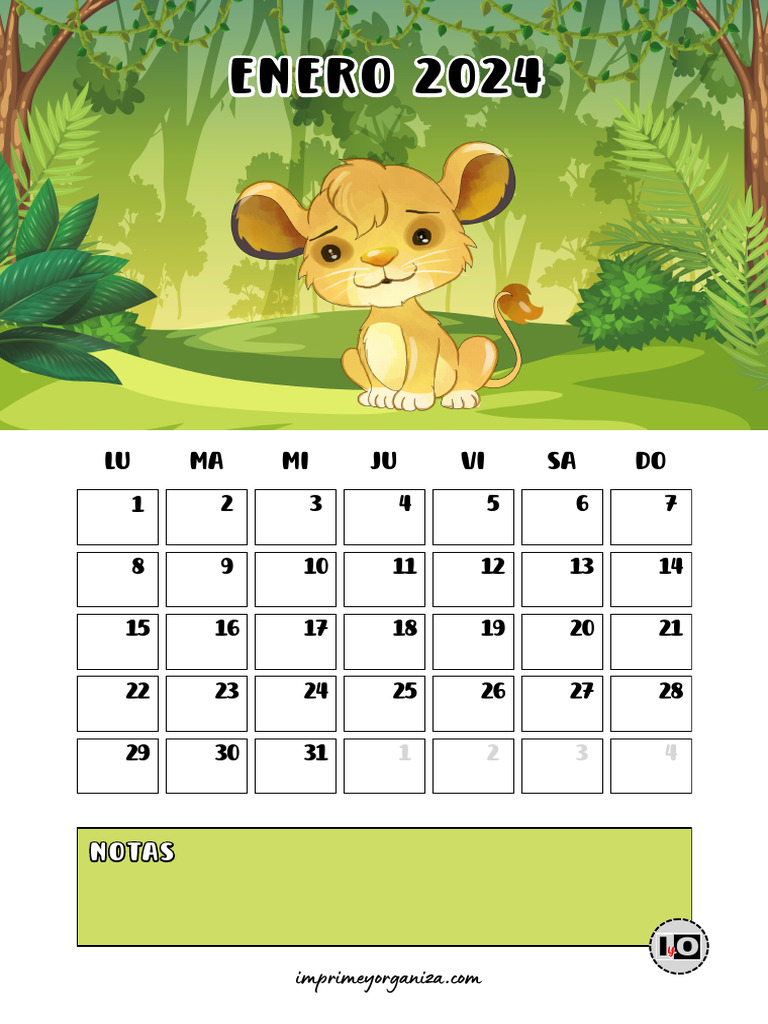 Calendario Rey Leon 2024 | PDF