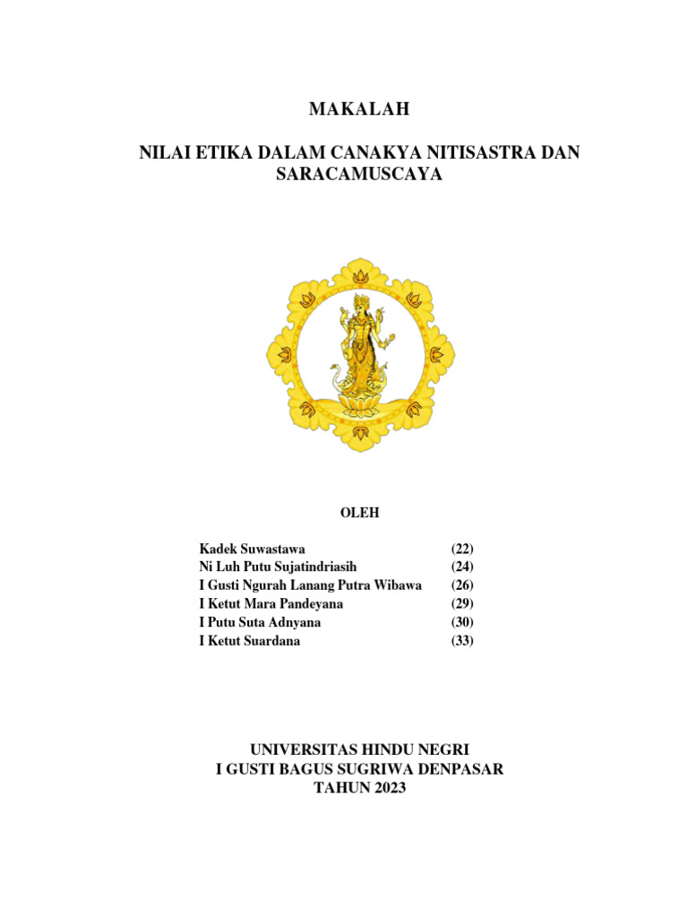 Makalah Etika Hindu | PDF