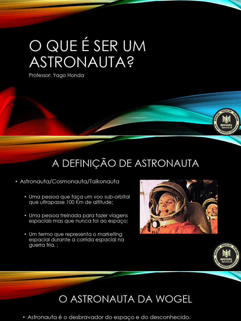 O Que É Ser um Astronauta? | PDF | Astronautas | Estação espacial ...