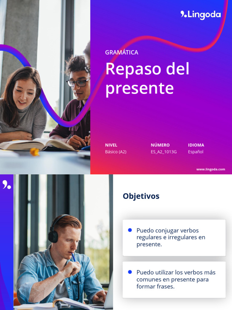 A2!1!003 Lingoda Spanish Reviewing The Present Tense | PDF