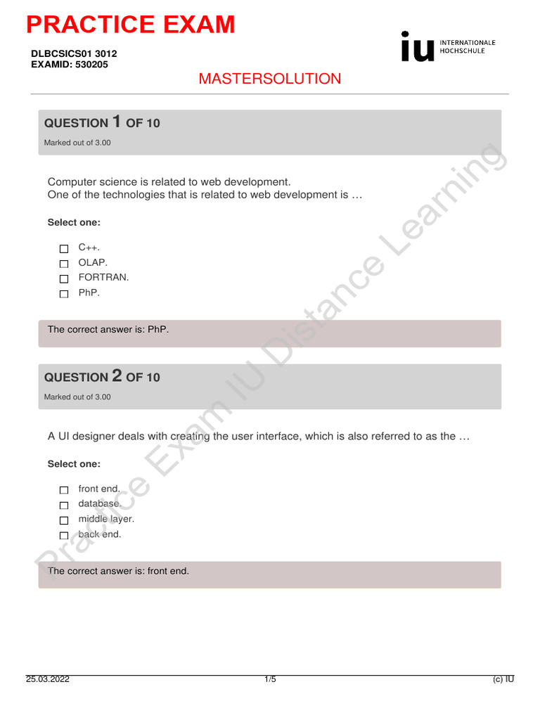 Computer Science Practice Exam | PDF | Operating System | Bios