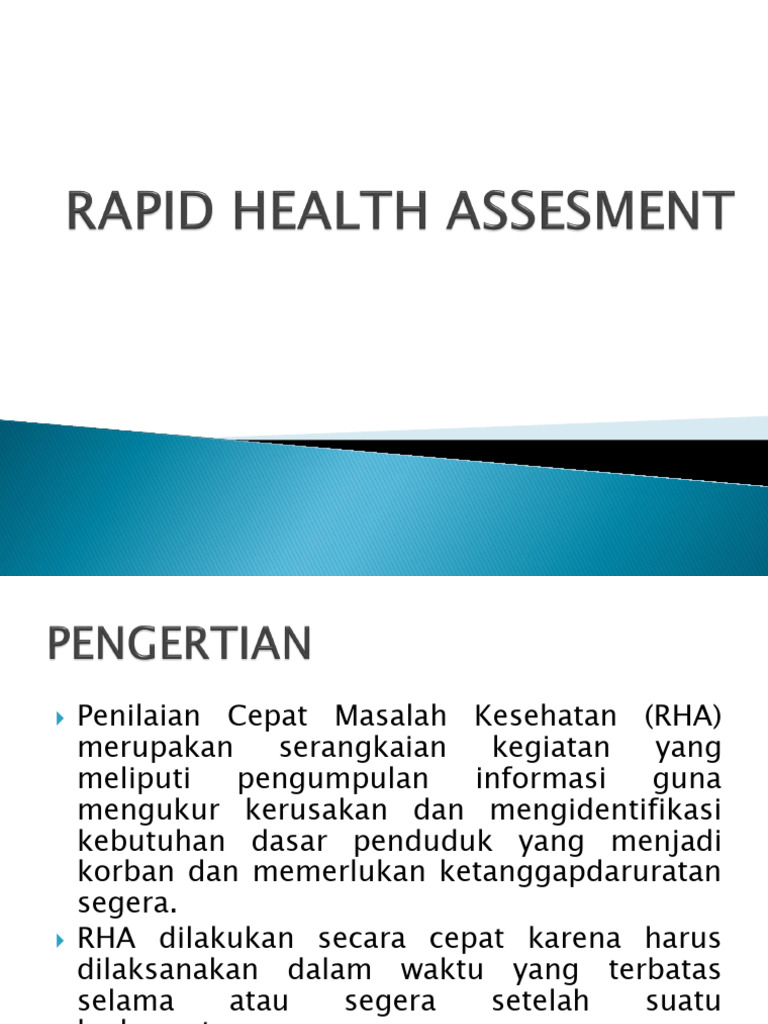 Rapid Health Assesment | PDF