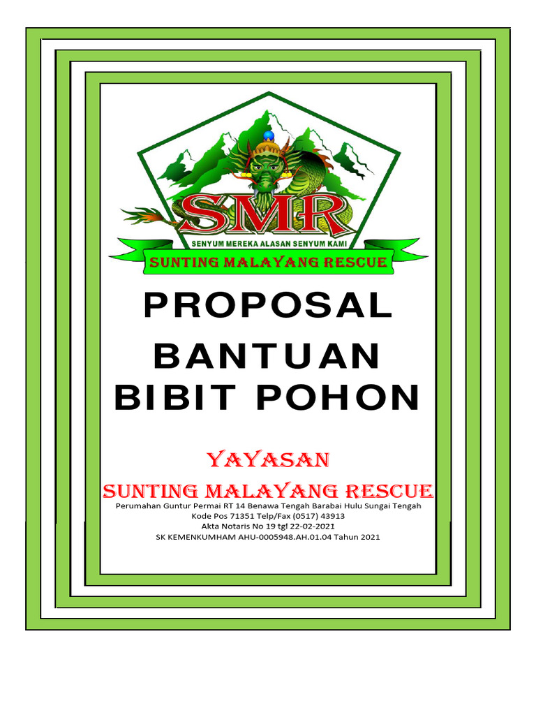 Proposal Permohonan Bibit Pohon | PDF