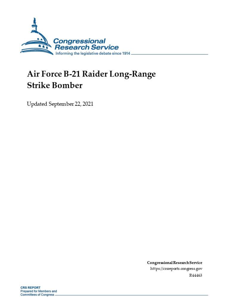 Air Force B-21 Raider Long-Range | PDF
