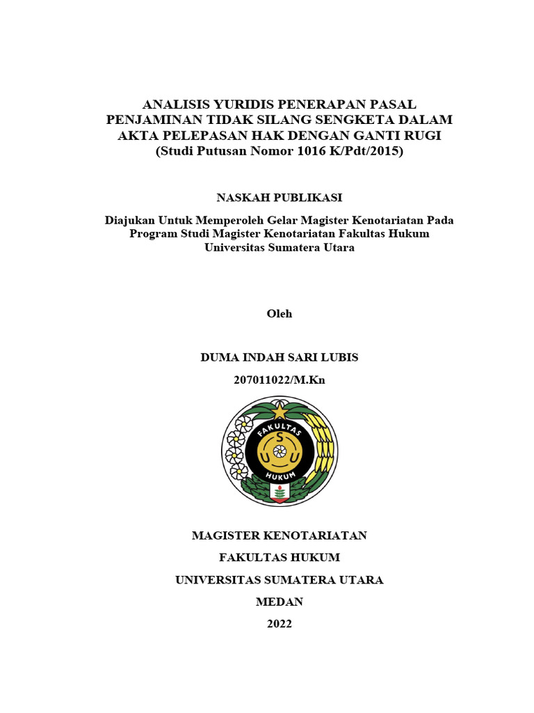 NASKAH PUBLIKASI Salinan | PDF