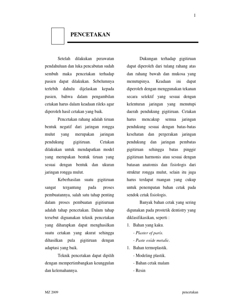 3 Bahan Cetak Elastik Reversible Hidrokolloid Agaragar - Compress | PDF