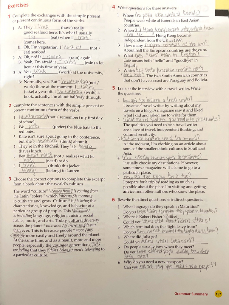 Grammar Summary | PDF