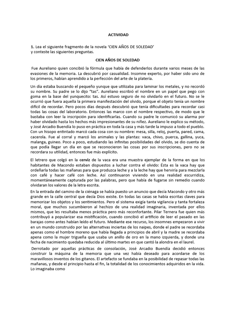 Noveno Español Compresión de Lectura 1 | PDF | Ficción general