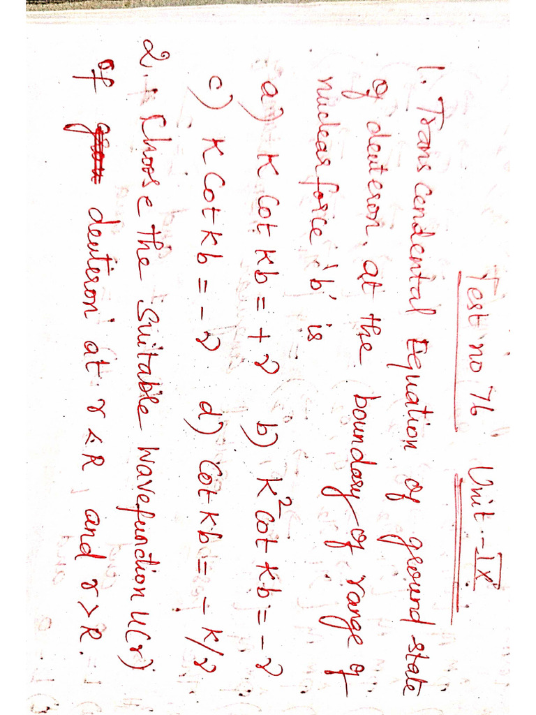 Nuclear Physics MCQ | PDF