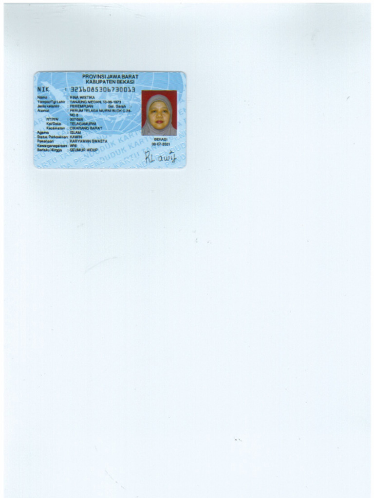 KTP Rina Wistika | PDF