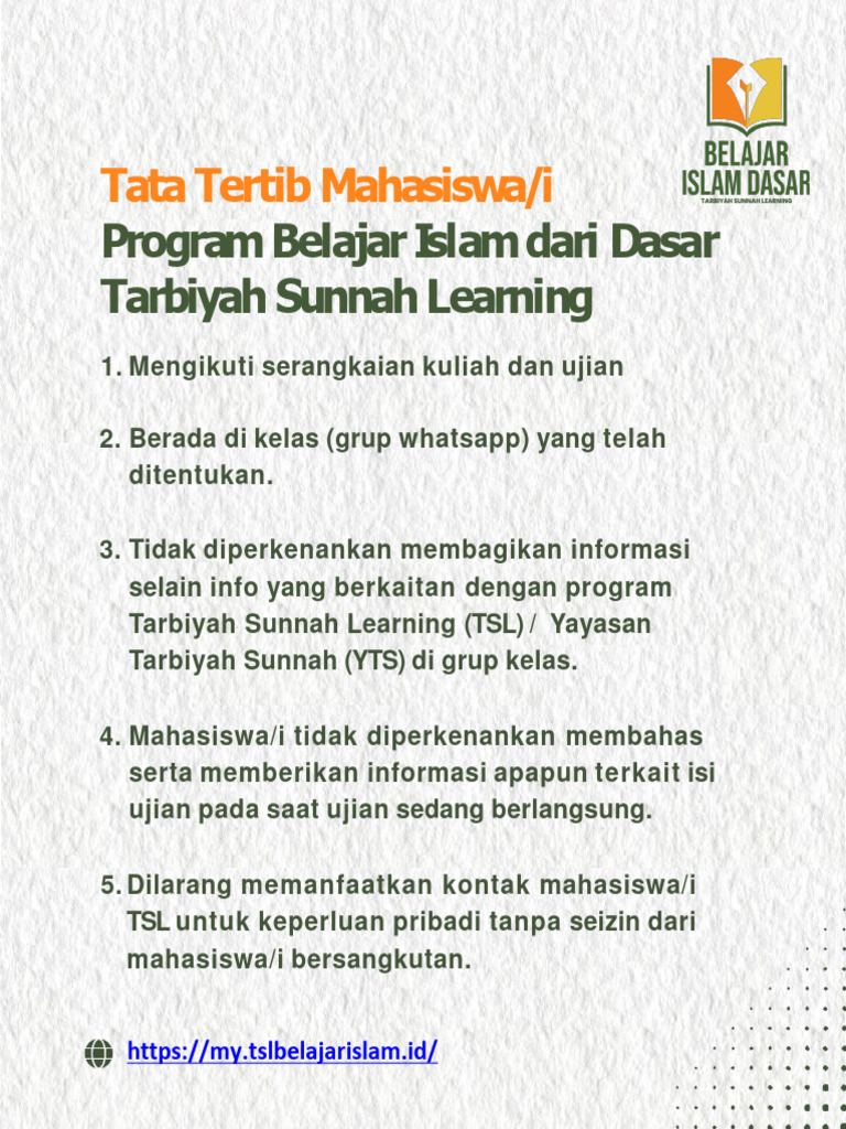 Tata Tertib BID TSL 2024-1 | PDF