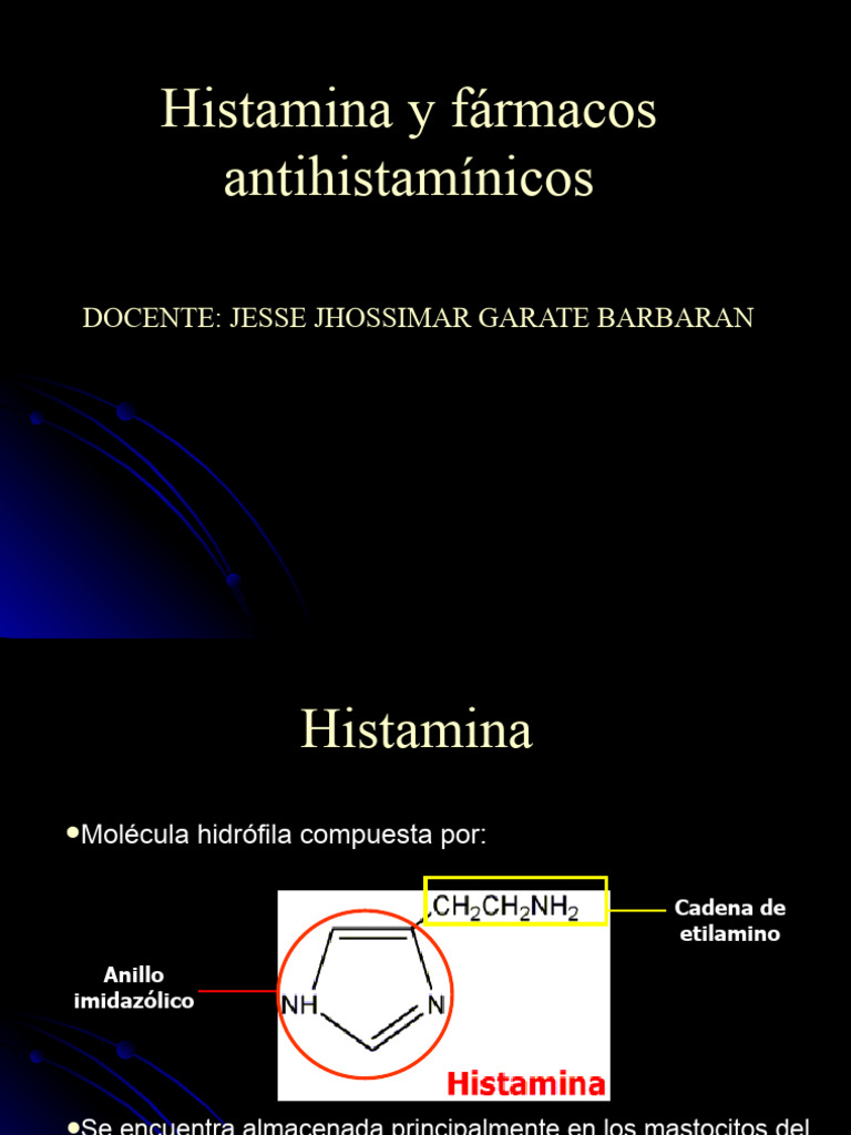 Histamina y Antihistamínicos: Funciones y Usos | PDF | Drogas | Fisiología