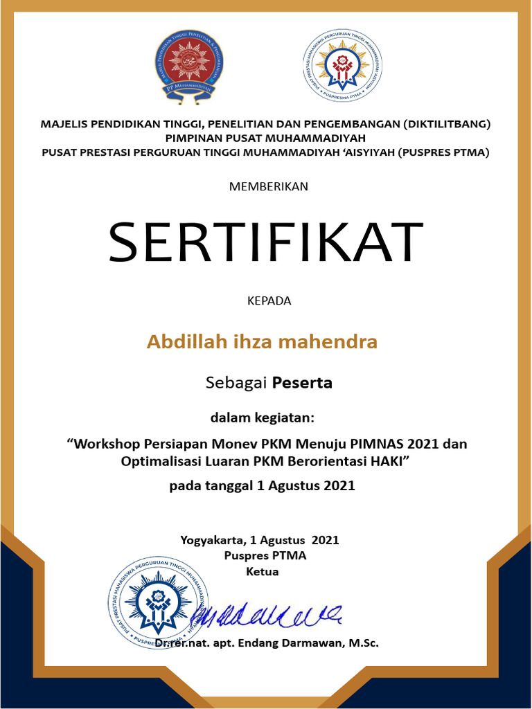 Abdillah Ihza Mahendra_WMONEVPKMPTMA | PDF