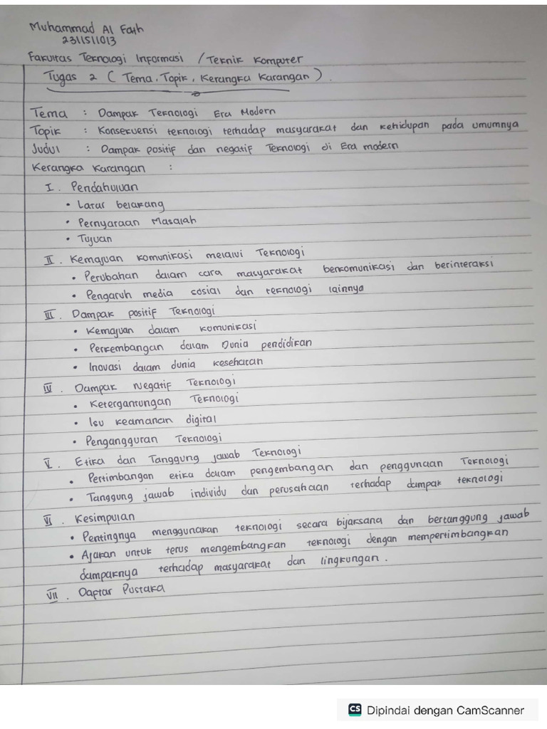 Muhammad Al Fath - 2311511013 - Teknologi Informasi - Tugas 2 | PDF
