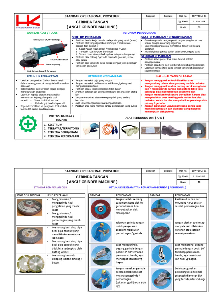 396492430-01-SOP-Gerinda-Tangan1 | PDF