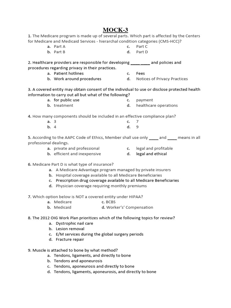 CPC Mock 3-Q-1 | PDF