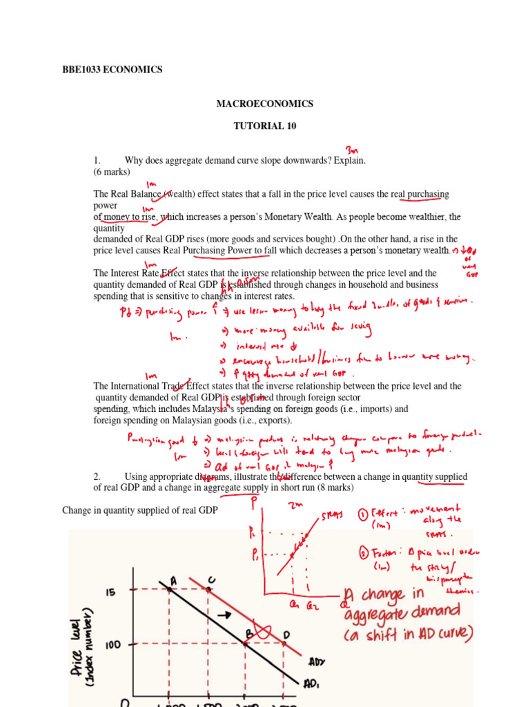 Economic Tutorial 10 | PDF