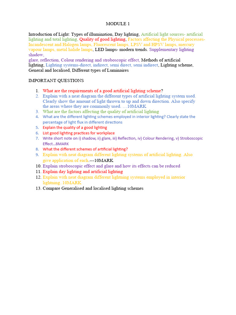 Module 1 Important | PDF