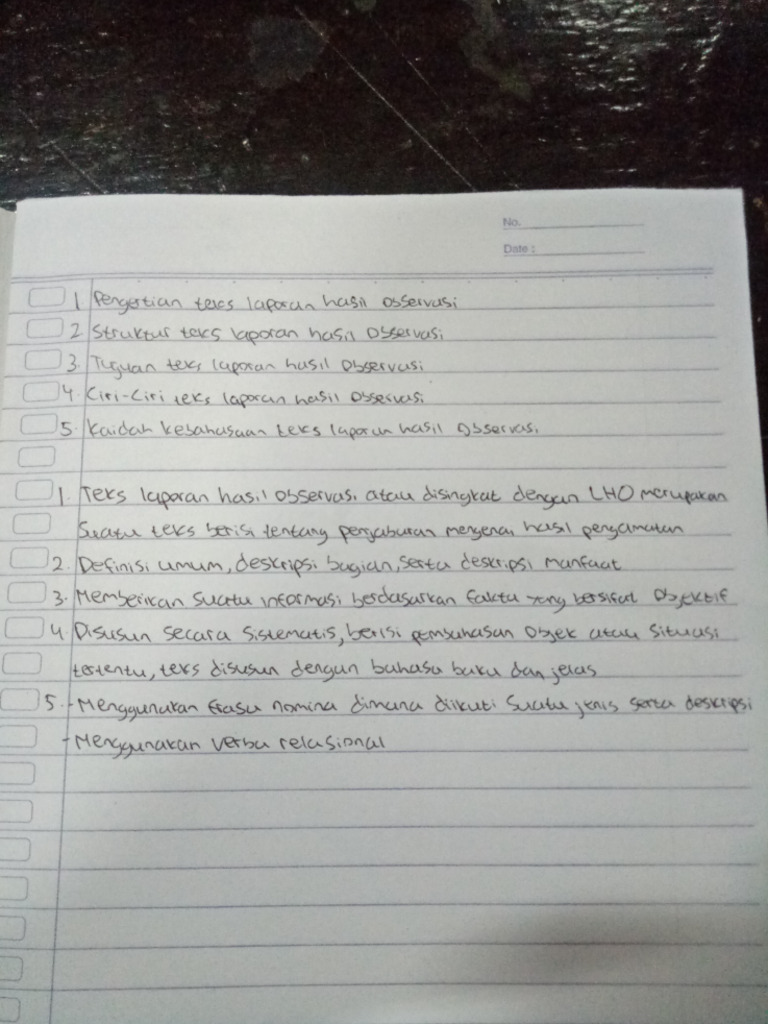 Teks Laporan Hasil Observasi | PDF