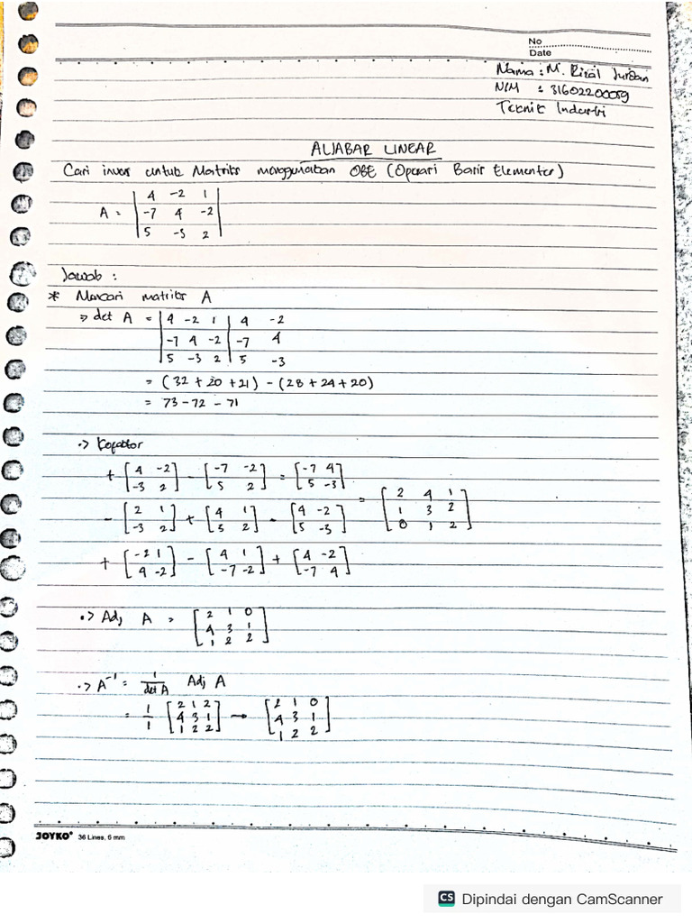 Tugas 2 Aljabar Linier | PDF