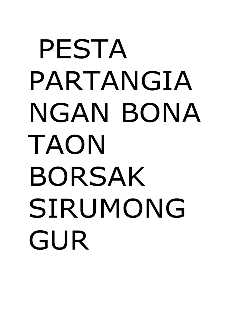 Undangan Pesta Bona Taon 2018 | PDF